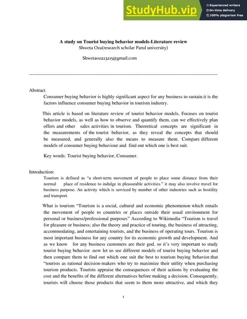 Exploring the Influence of Online Travel Reviews on Tourist Decision ...