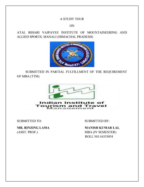 Study tour report | DOCX