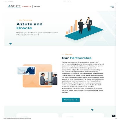 Astute Business Solutions Oracle Cloud Partner Pdf