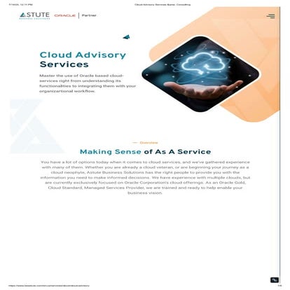 Advisory Services & Consulting | Astute Business | PDF