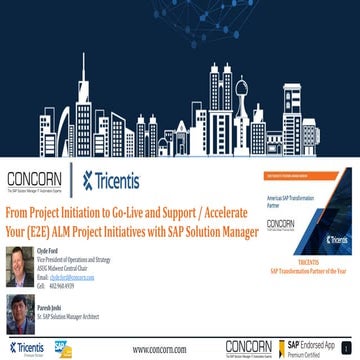 asug-alm-Nov 2020 - SAP Solution Manager and ALM - Your One Stop E2E ...