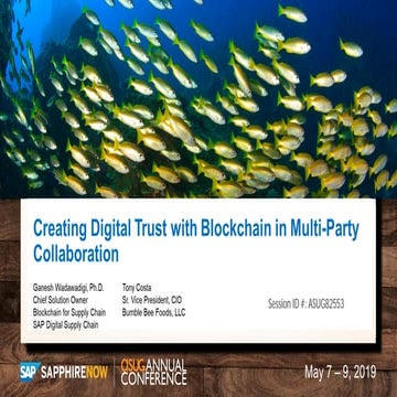 Creating Digital Trust With Blockchain In Multiparty Collaboration