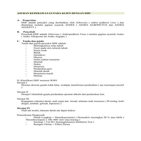 Asuhan Keperawatan Pada Klien Dengan Dhf Docx