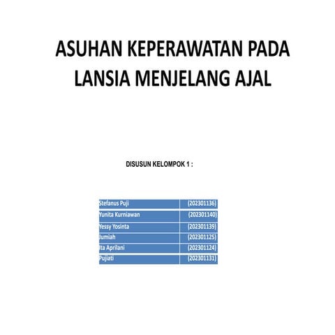 ASUHAN KEPERAWATAN PADA LANSIA MENJELANG AJAL PPT.pptx