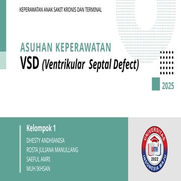 Ventricular septal defect (VSD) adalah kelainan jantung | PPTX