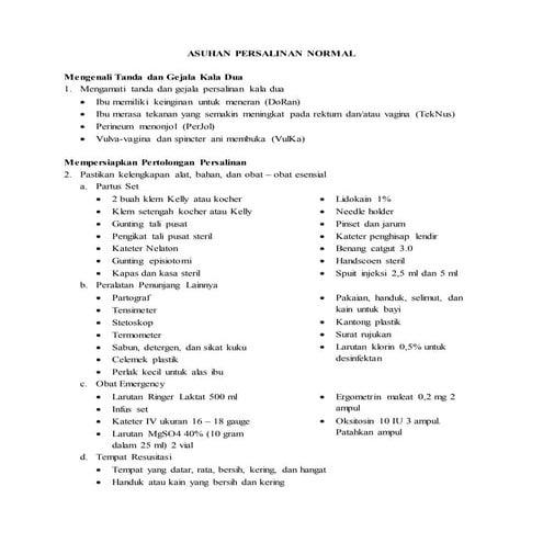Asuhan Persalinan Normal | PDF