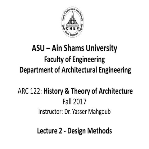 Asu history and theory lecture 3b-based design method 21-10-2017 | PDF