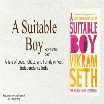 A suitable Boy presentation for school/college assignments | PPTX
