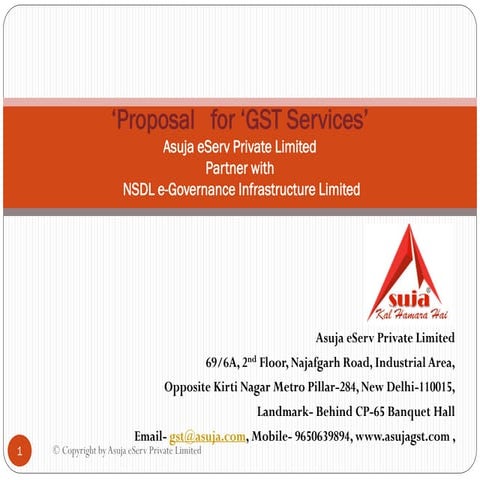 aSuja GST Suvidha Provider (GSP) | PDF