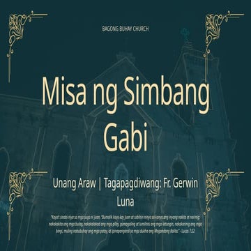 Asul at Ginto na Elegante na Presentasyon para sa Misa ng Simbang Gabi.pptx