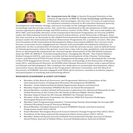 Asun Lera St.Clair short cv | PDF