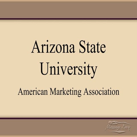 ASU Marketing Club Presentation | PPT