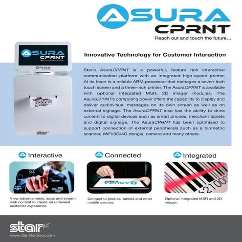 Star Micronics AsuraCPRNT Product Sheet | PDF