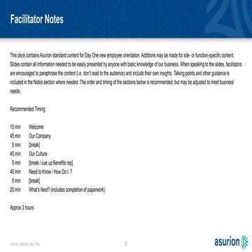 Day One slides | PPT