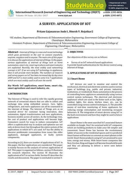 Environmental Monitoring System using IoT, AI and ML | PPT