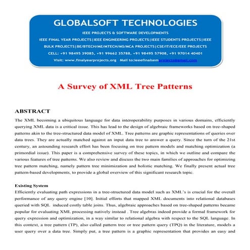 A Survey Of Xml Tree Patterns Pdf