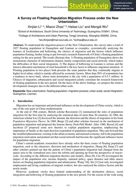 Migration transition model - | PPTX | Science