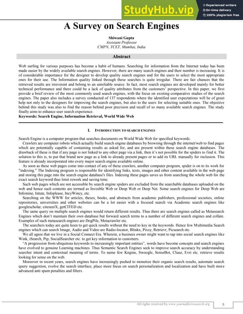 Meta search engines | PPTX | Search | Internet