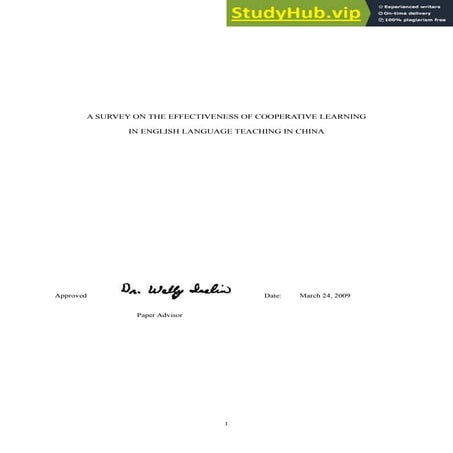 A SURVEY ON THE EFFECTIVENESS OF COOPERATIVE LEARNING IN ENGLISH ...