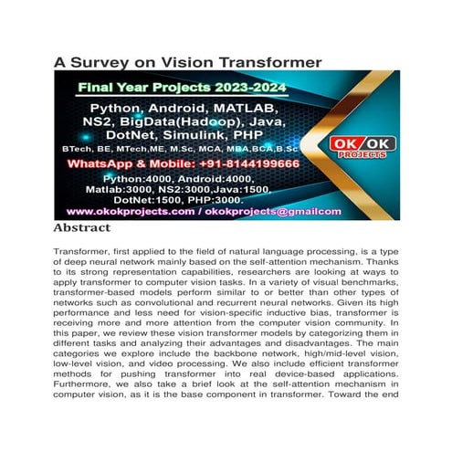 A Survey on Vision Transformer.pdf | Artificial Intelligence ...