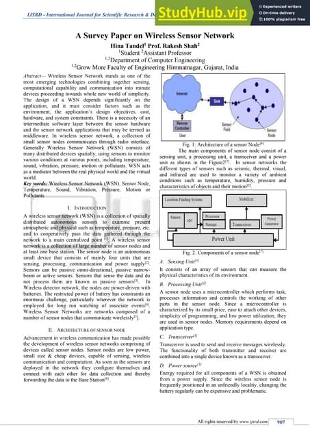 Internet Of Thing Wireless Sensor Of Network Ppt