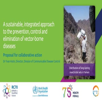 A sustainable, integrated approach to the prevention, control and ...