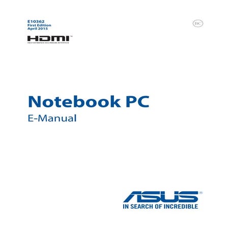 ASUS X-Series X555YA manual PDF / User Guide | PDF