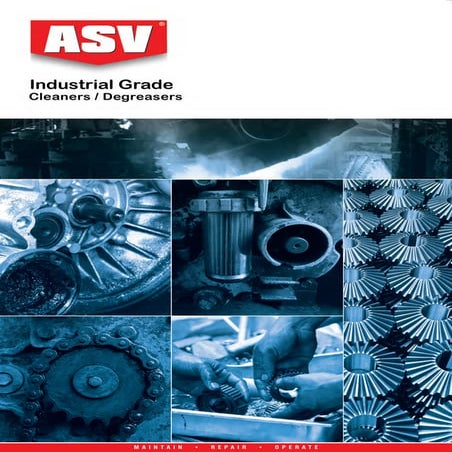 ASV Industrial Degreasers Selection Chart 2011 | PDF