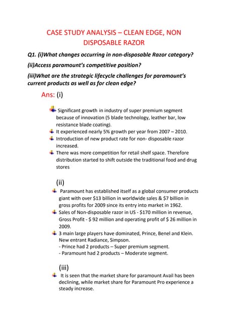 clean edge (case study) | PPTX | Commodities | Economy