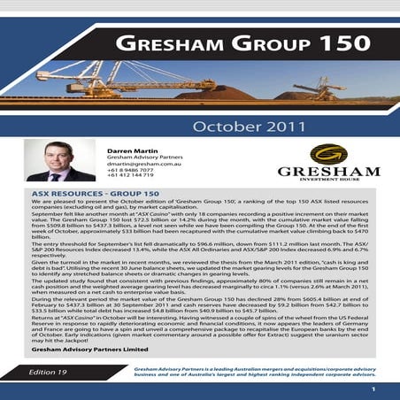 Gresham "Group 150" - October 2011 | PDF