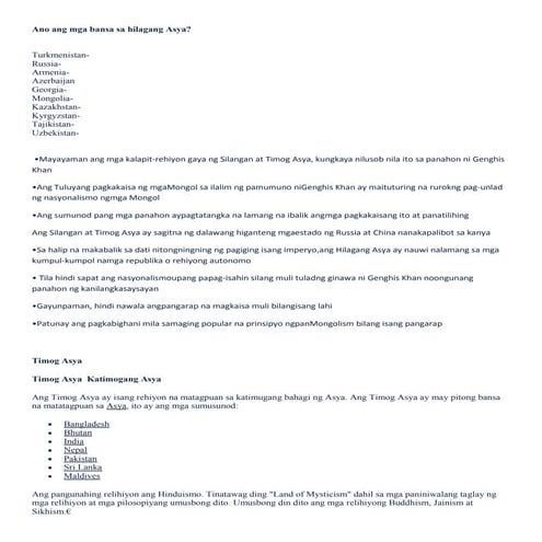 Asya | DOCX