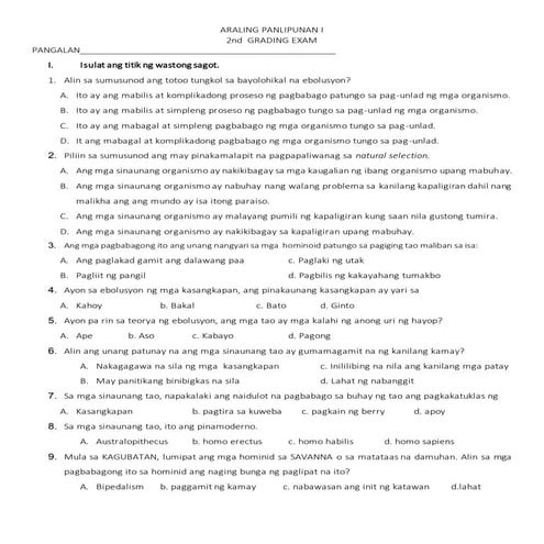 Asya test exam | DOCX