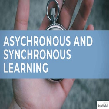 Asychronous and synchronous learning | PPT