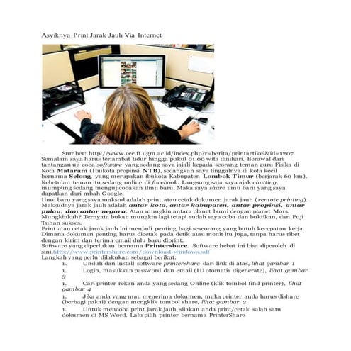 Asyiknya print jarak jauh via internet | DOCX
