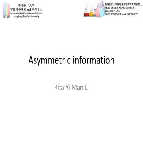 Asymmetric information | PPT