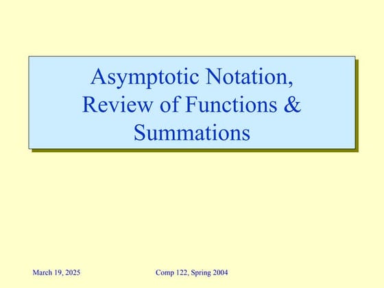 Asymptotic notations | PPTX
