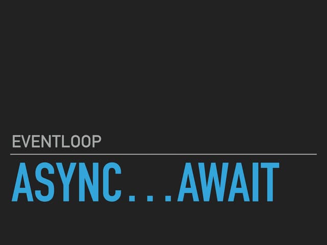Asyn Await Ppt