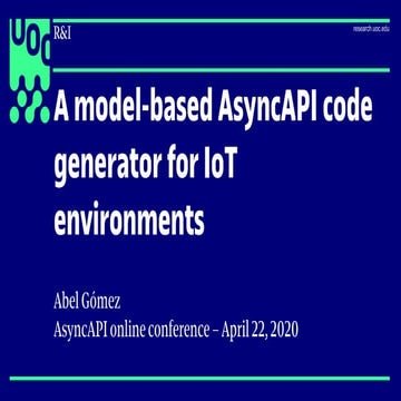A Modeling Editor And Code Generator For Asyncapi Ppt 1859