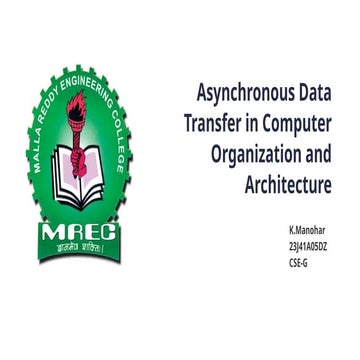 Asynchronous Data Transfer In Computer Organization And Architecturepptx 