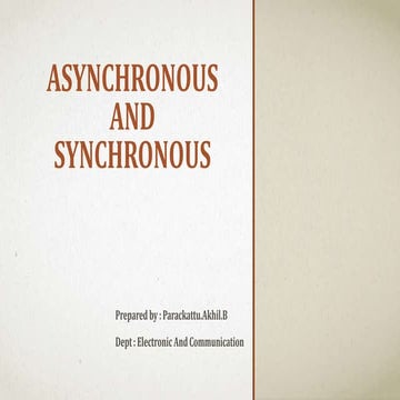 Asynchronous And Synchronous Pptx Computer Networking Computing