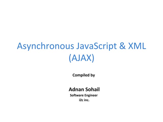Asynchronous Javascript And Xml Ajax Ppt 2532