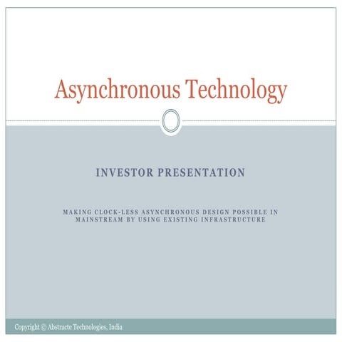 Asynchronous technology | PPT | Free Download