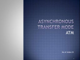 ASYNCHRONOUS TRANSFER MODE (ATM) | PPT