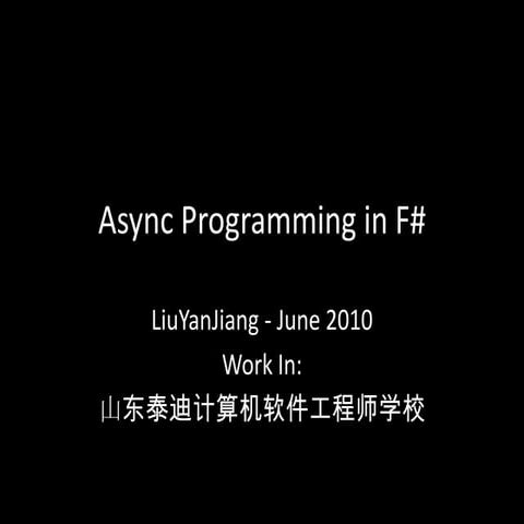 Async programming in f | PPT