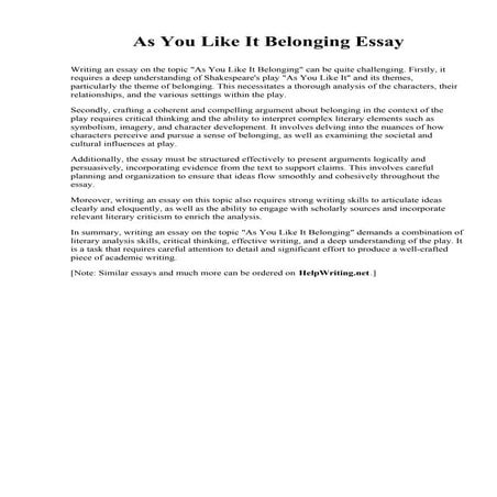 As You Like It Essays.pdf