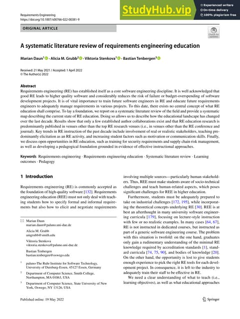 A Rubric To Assess And Improve Technical Writing In Undergraduate Engineering Courses | PDF