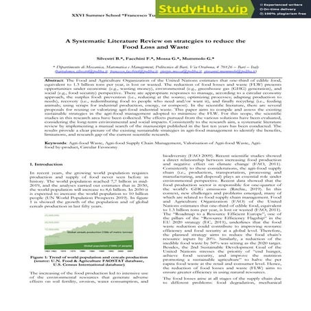 A Systematic Literature Review On Strategies To Reduce The Food Loss ...