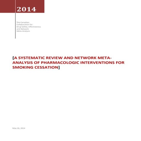 [A systematic review and network meta analysis of pharmacologic interventions for smoking ...