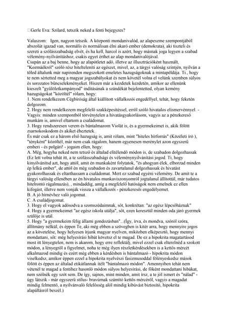 Feljelentés Gerle Éva, a Csakazolvassa - én szóltam c. blog szerzője ...
