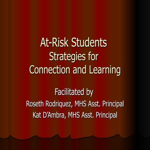 At-Risk Students - Introduction | PPT | Education